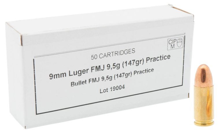 Cartouches calibre 9mm luger (9x19), FMJ 147 grains practical shooting ...